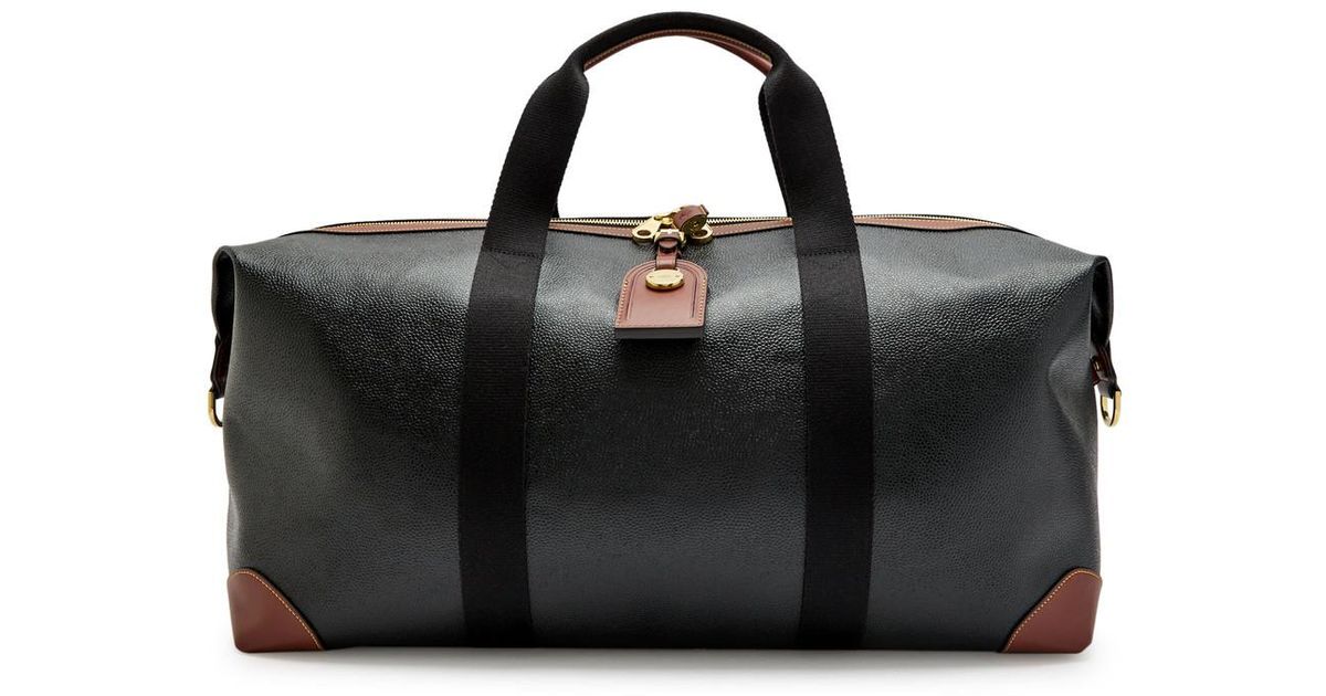 Mulberry Heritage Medium Pebbled Leather Clipper Bag in Black for Men ...