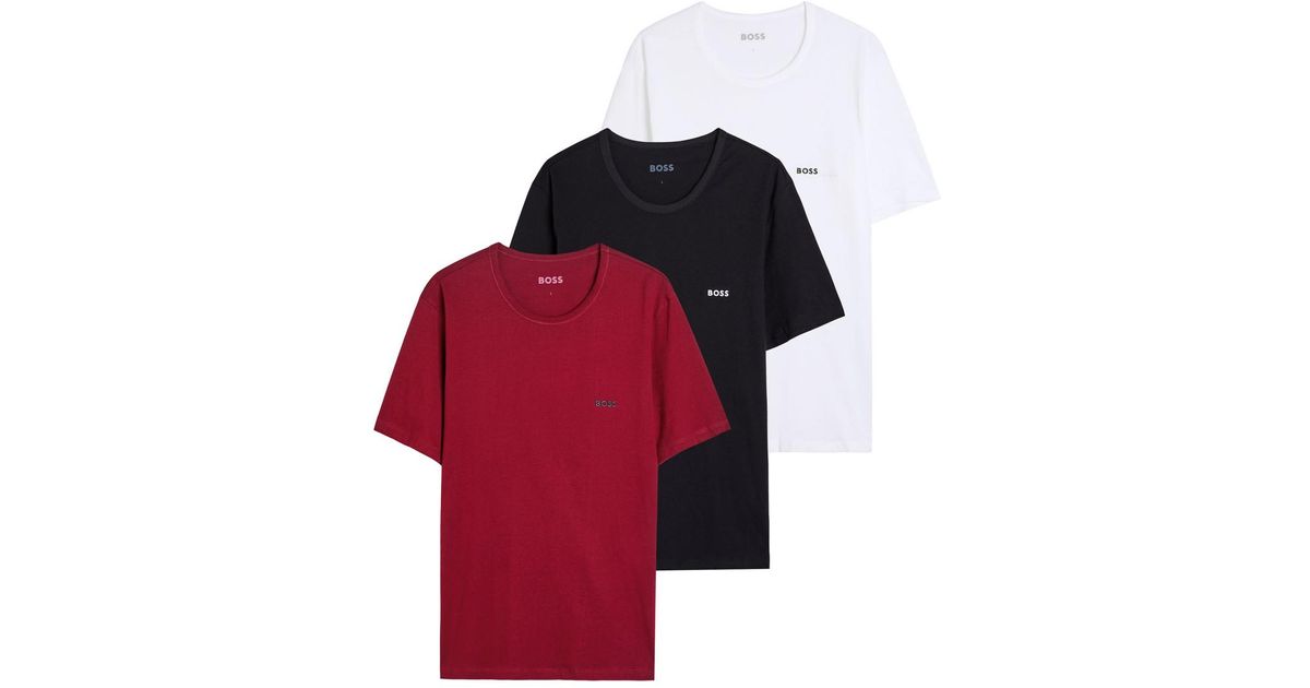 BOSS Classic Logo-Embroidered Cotton T-Shirt for Men | Lyst UK