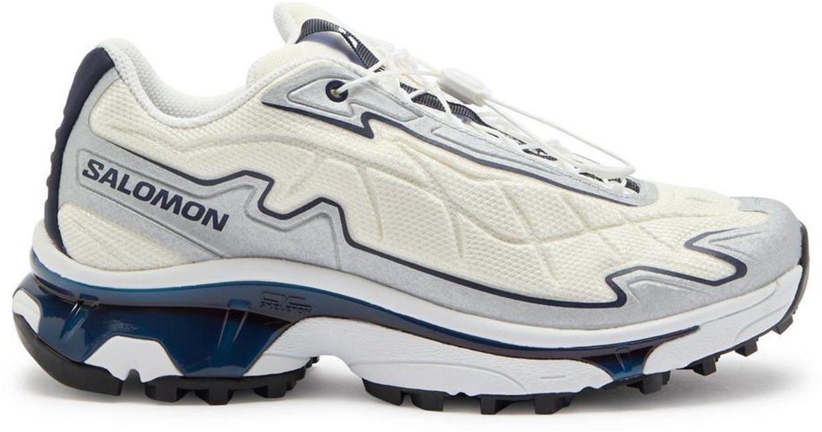 Salomon Xt-Slate Panelled Mesh Sneakers in White | Lyst