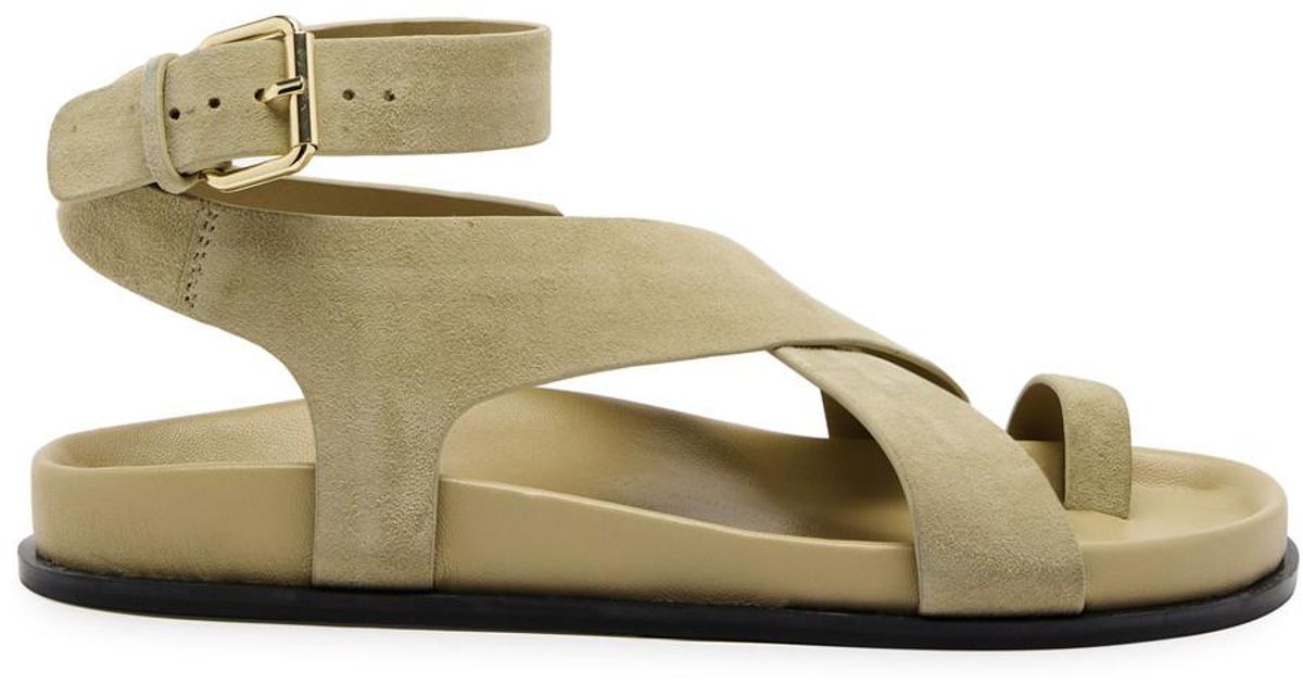 A.Emery Jalen Designer Suede Sandals Uk3 Eu36 in Green | Lyst
