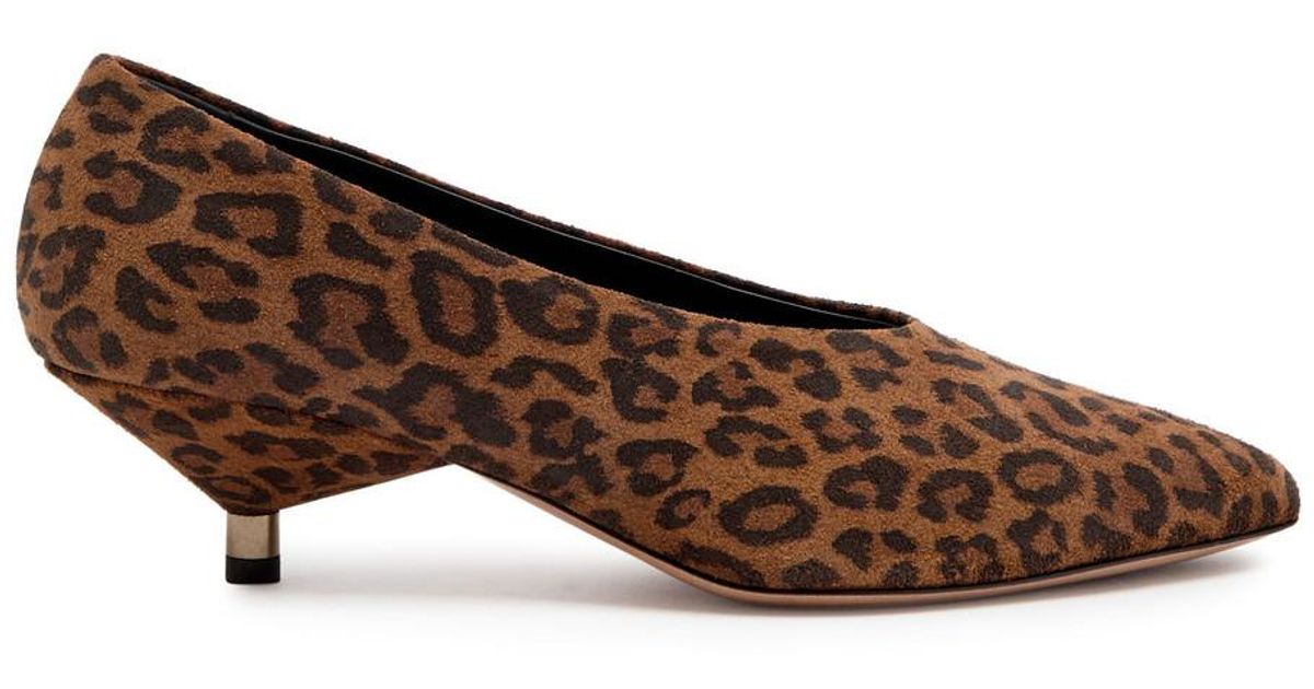 Isabel Marant Ebisa 45-Print Brushed Suede Pumps in Brown | Lyst