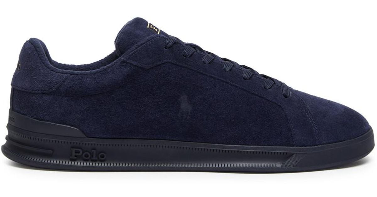 Polo Ralph Lauren Heritage Court Ii Suede Sneakers in Blue for Men | Lyst