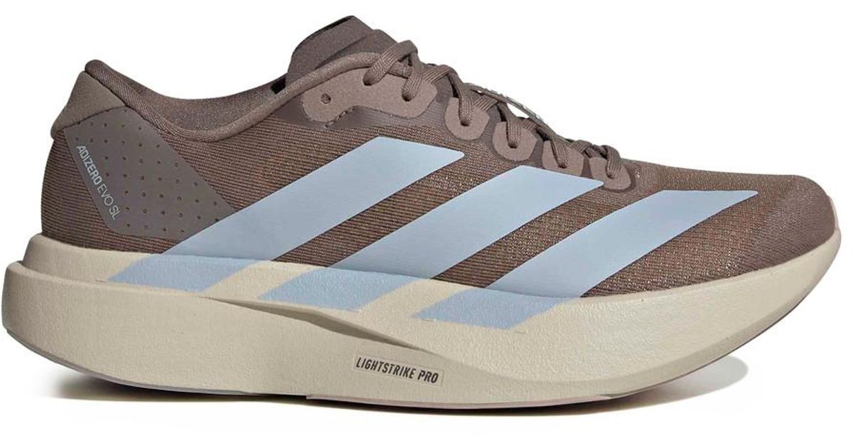 adidas Adizero Evo Sl Mesh Sneakers in Brown | Lyst