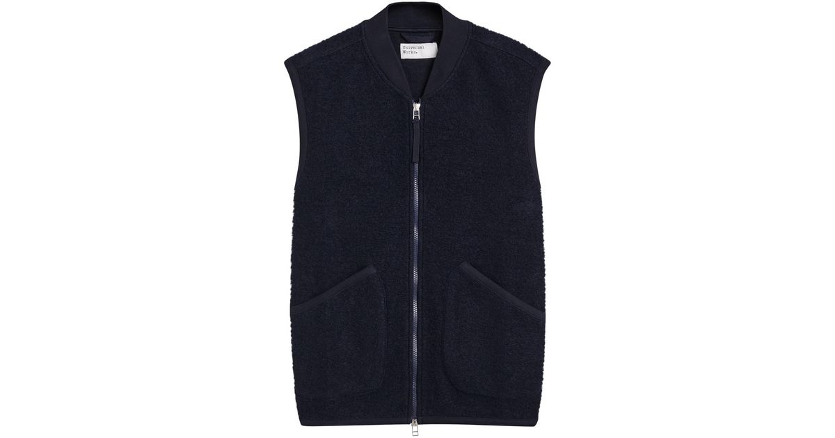 Universal Works Wool-Blend Vest in Blue for Men | Lyst UK