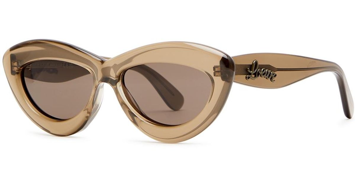 Loewe Cat Eye Sunglasses In Brown Lyst