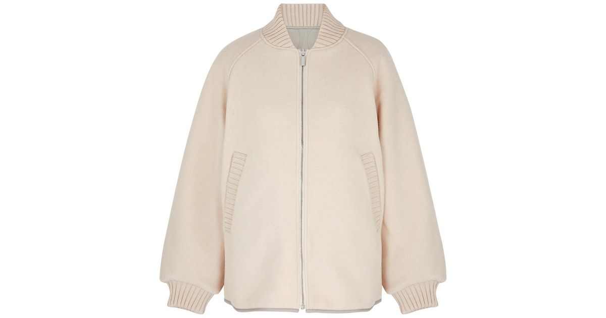 Varley Reno Reversible Felt Jacket in Natural | Lyst