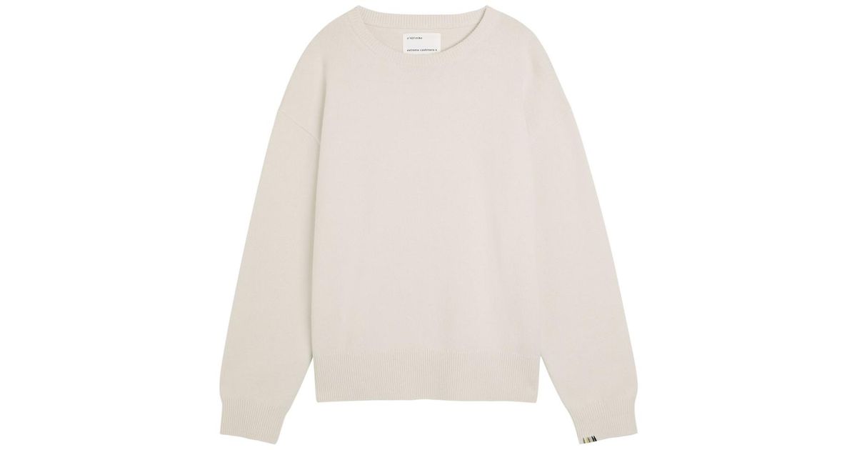 Extreme Cashmere N°431 Mike Cashmere-Blend Jumper in White | Lyst UK