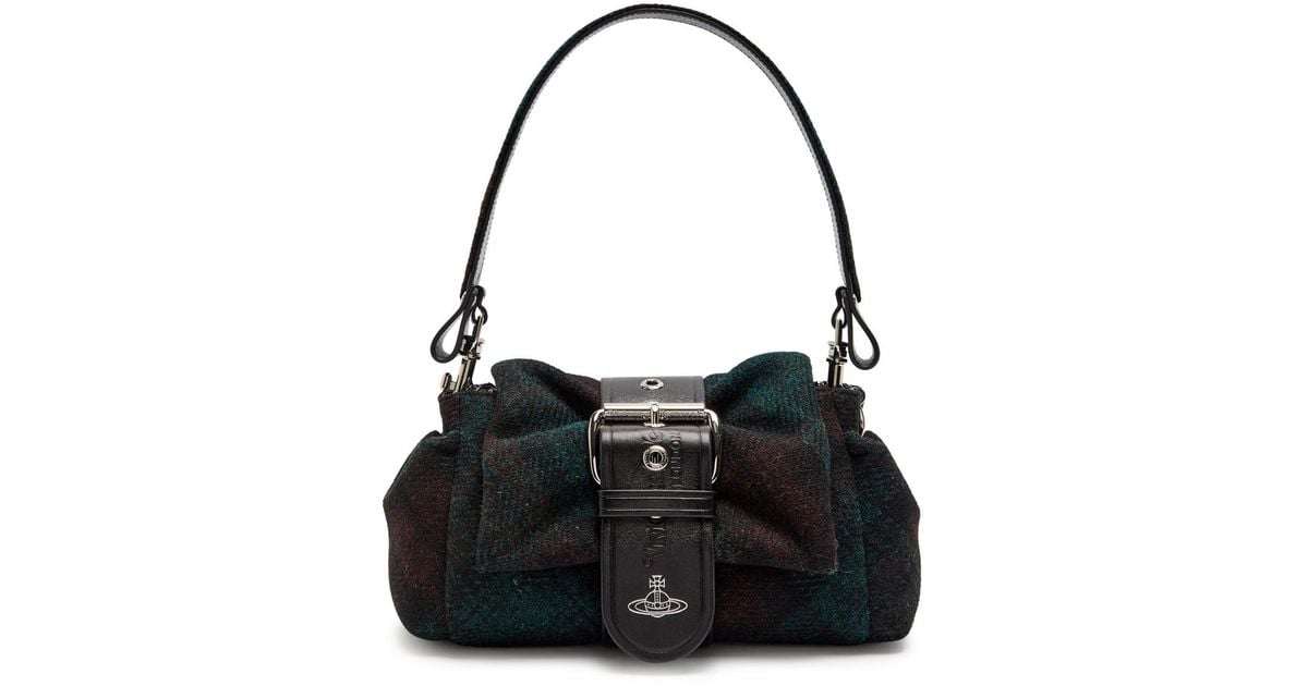 Vivienne Westwood Hazel Treasure Tweed Shoulder Bag in Black | Lyst UK