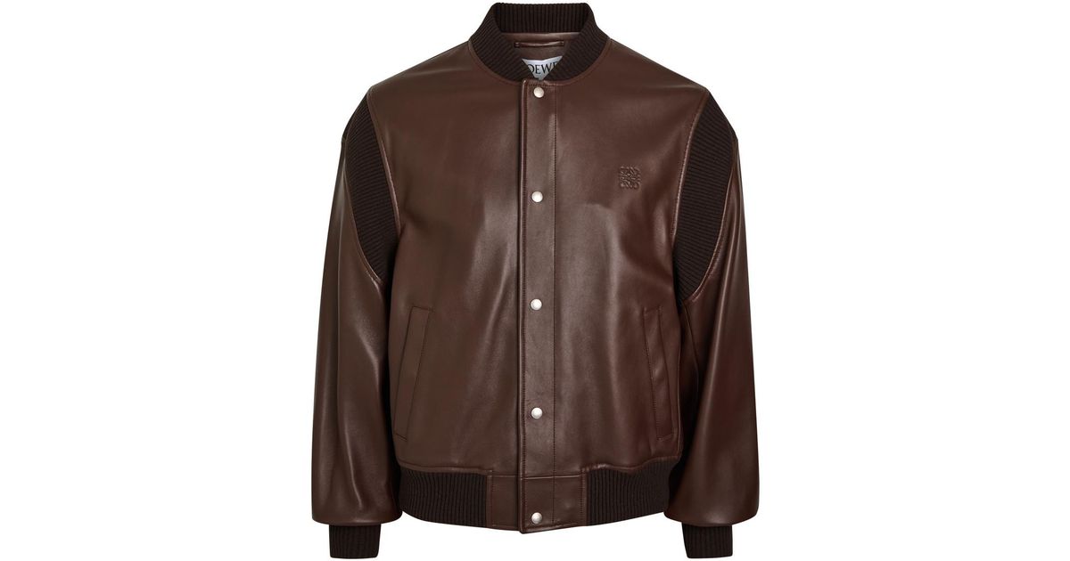 Loewe Lambskin Jacket in Brown for Men | Lyst