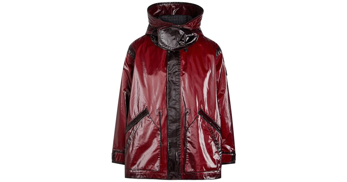 Stone Island Prismatic-Effect Quilted Ripstop Cotton Parka in Red for ...