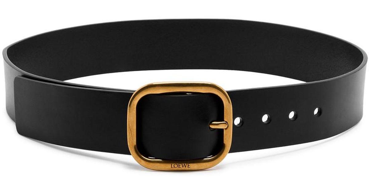 Loewe Leather Buckle Waist Belt in Black | Lyst UK