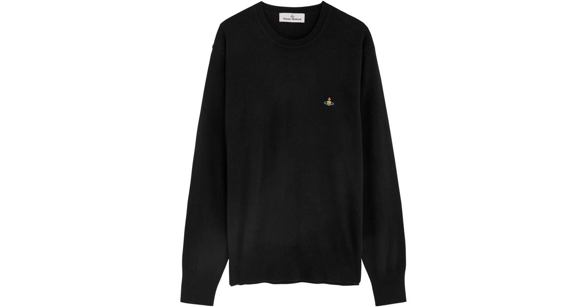 Vivienne Westwood Alex Logo Wool-Blend Jumper in Black for Men | Lyst UK