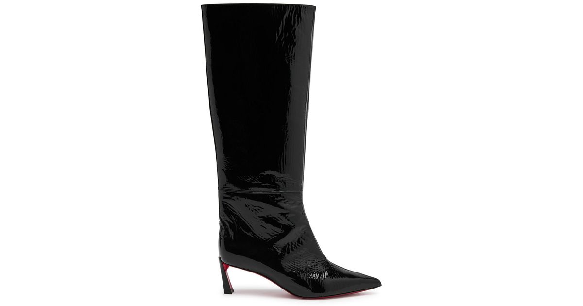 Christian Louboutin Condorocombo Botta 55 Patent-Leather Knee-High ...