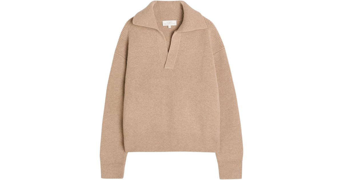 Studio Nicholson Nash Ribbed Merino Wool Jumper in Natural | Lyst UK