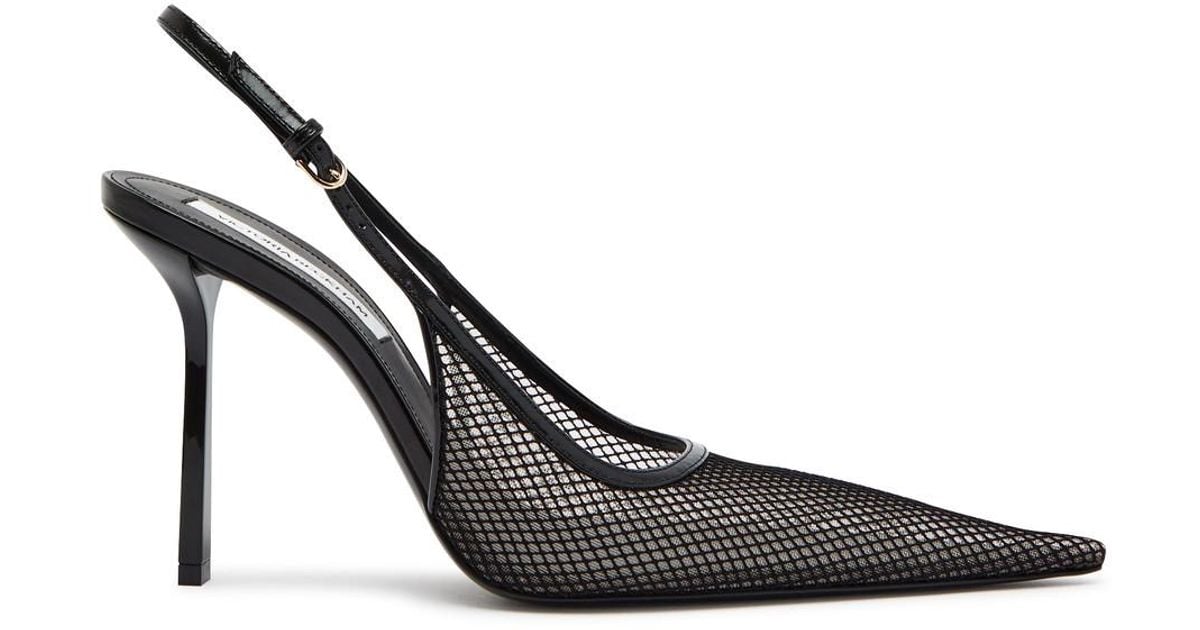 Victoria Beckham 100 Mesh Slingback Pumps in Black | Lyst UK
