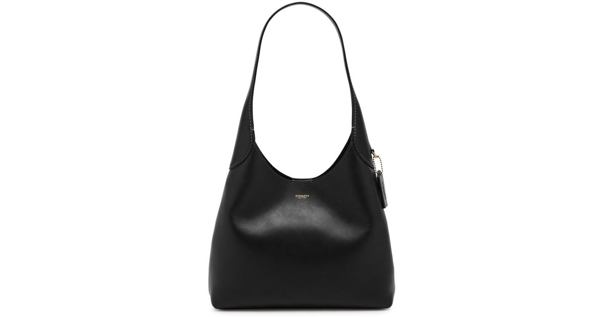 COACH Brooklyn 28 Leather Shoulder Bag in Black | Lyst UK