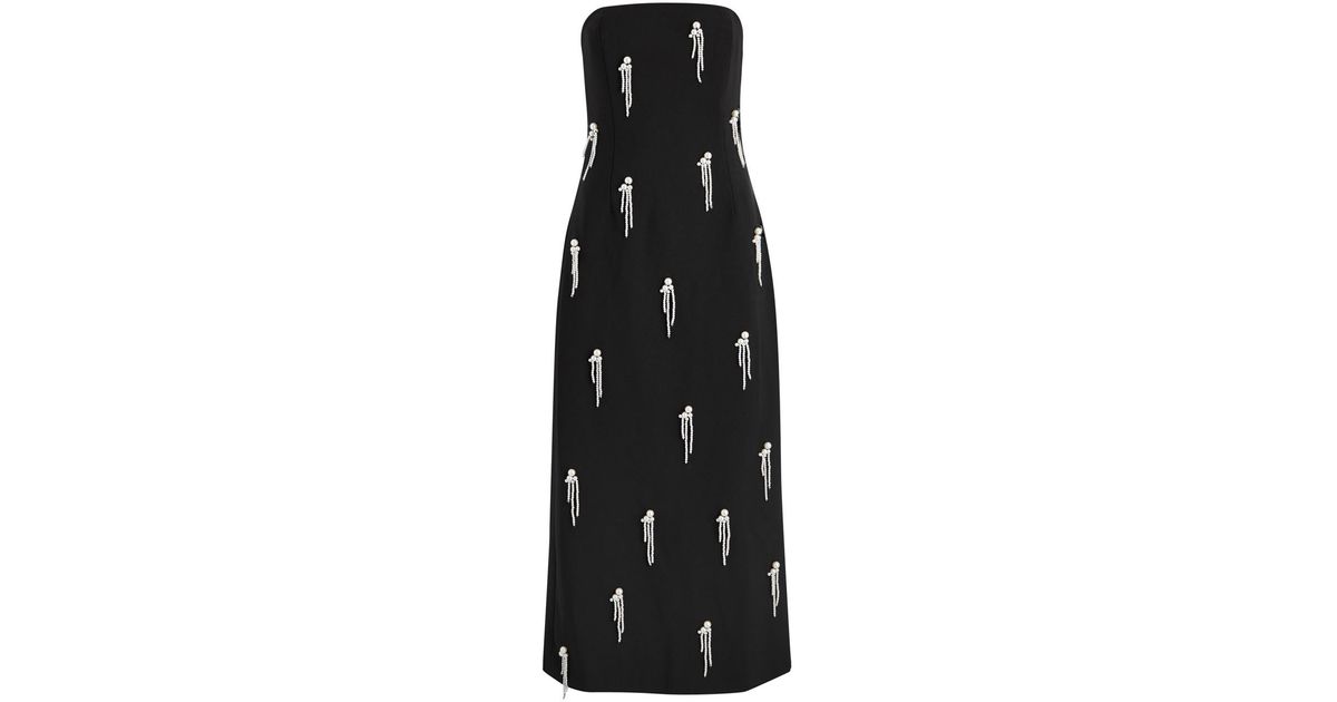 Odd Muse The Ultimate Muse Strapless Pearl-Embellished Midi Dress in ...