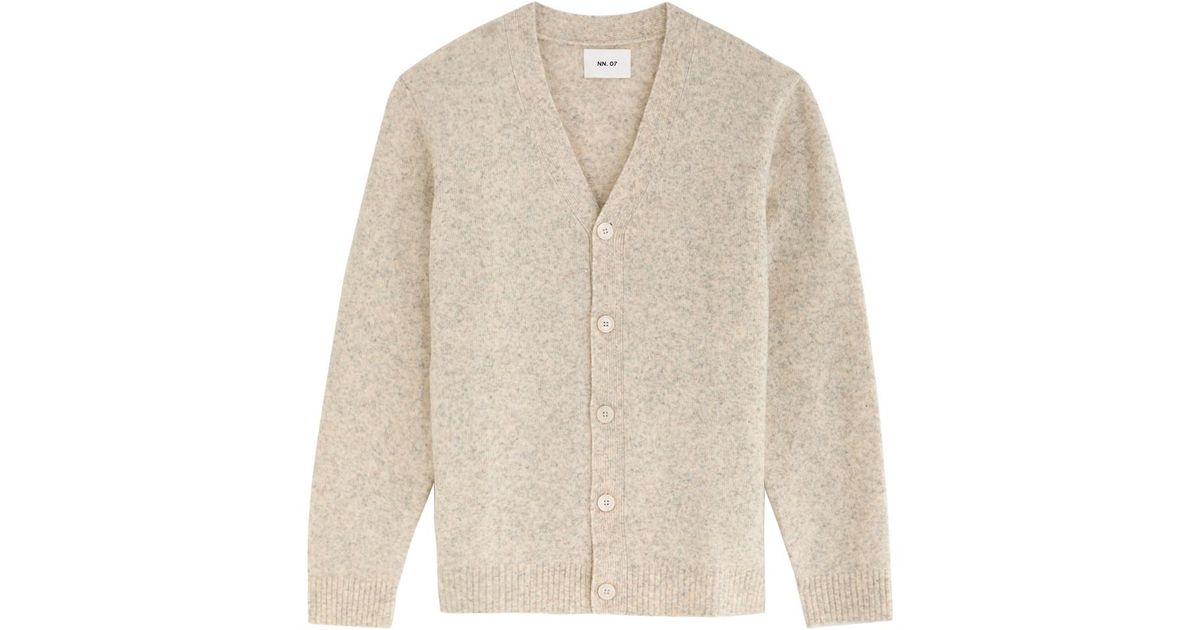 NN07 John Wool-Blend Cardigan in Natural for Men | Lyst