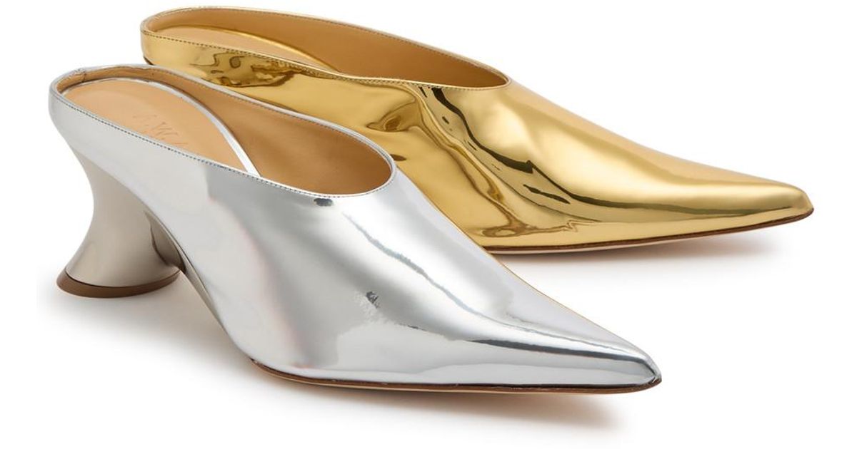 A.W.A.K.E. MODE Mismatched Metallic Leather Mules | Lyst