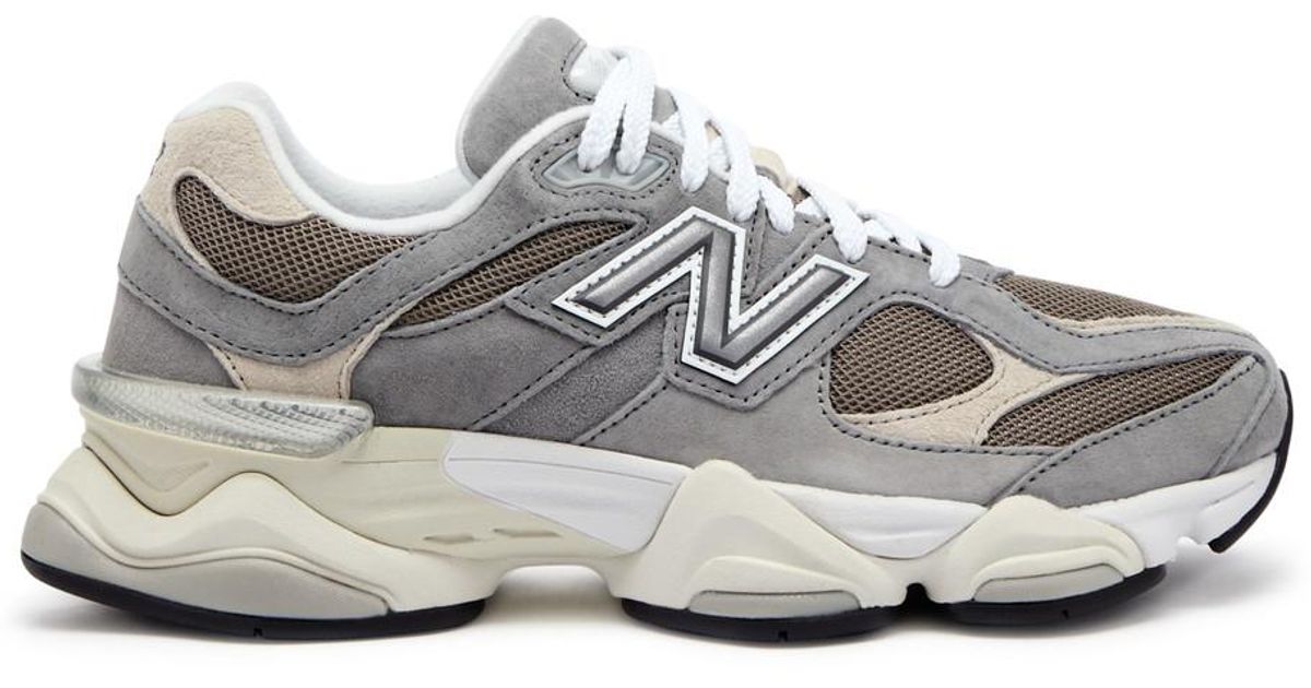 New Balance 9060 Panelled Mesh Sneakers in White | Lyst