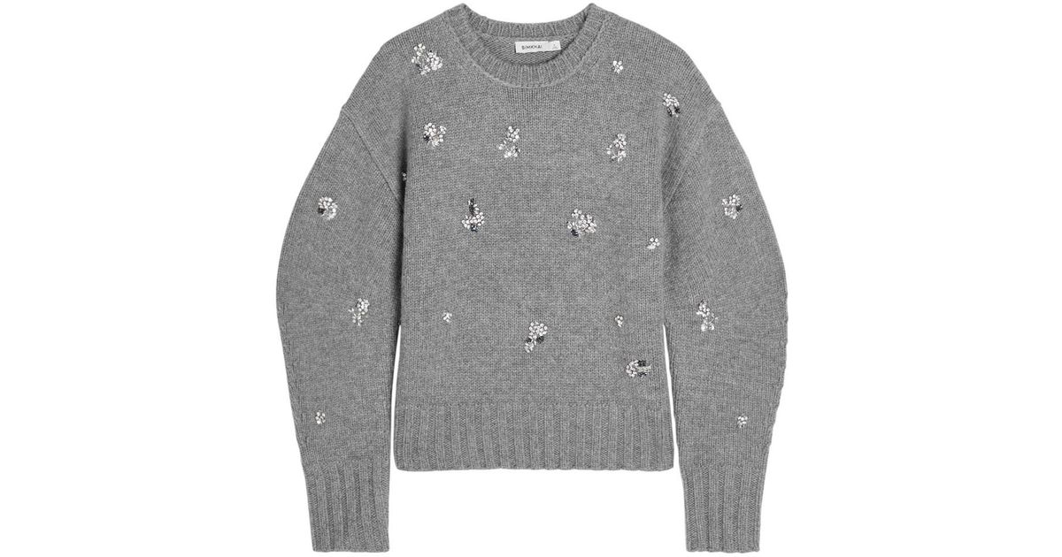 Jonathan Simkhai Caroline Embellished Wool And Cashmere-Blend Jumper in ...
