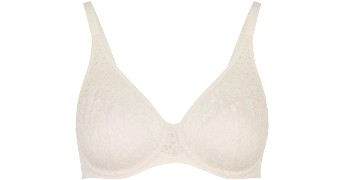 Chantelle Norah Lace Underwired Bra in Natural | Lyst UK