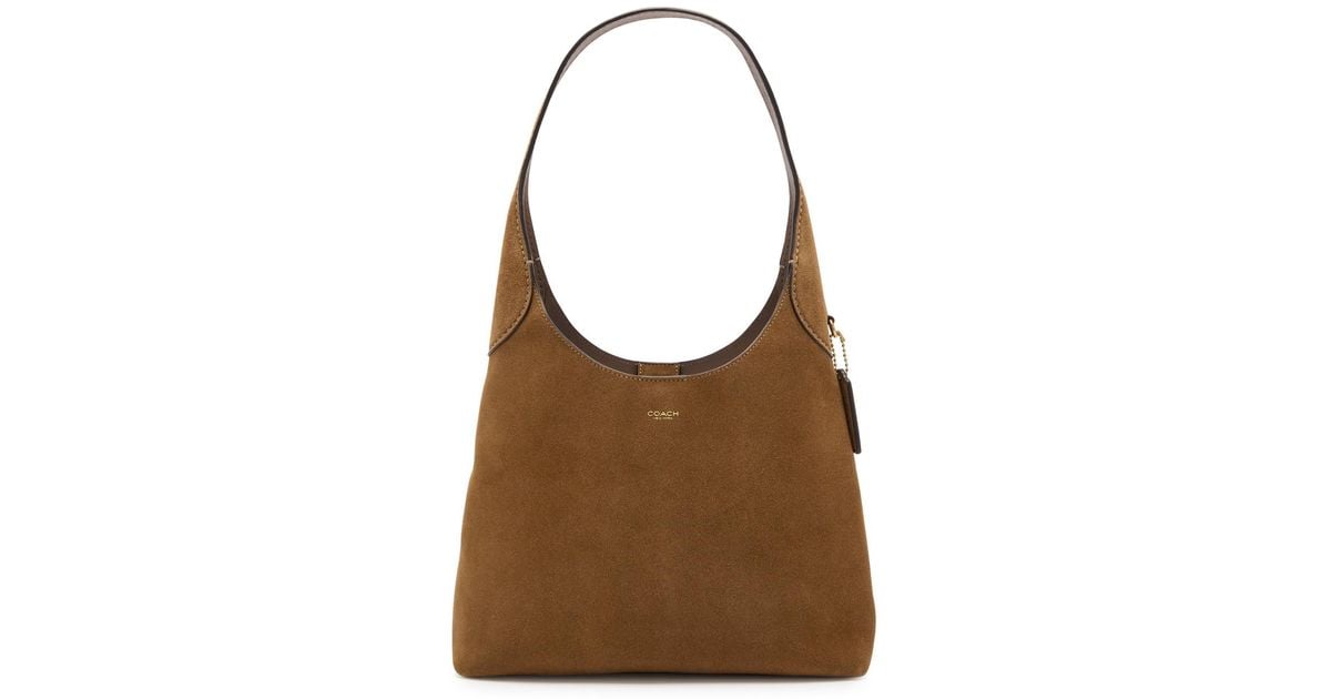 COACH Brooklyn 28 Suede Shoulder Bag in Brown | Lyst