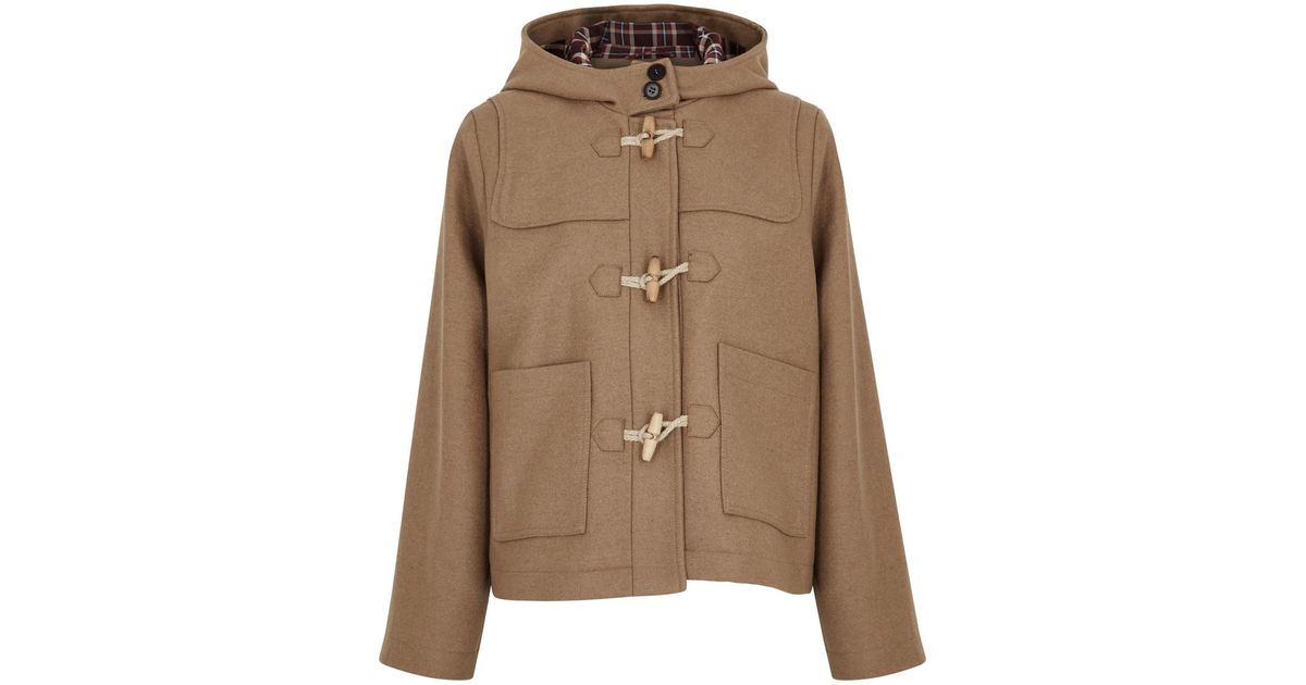 Skall Studio Rowan Hooded Wool Jacket in Brown | Lyst