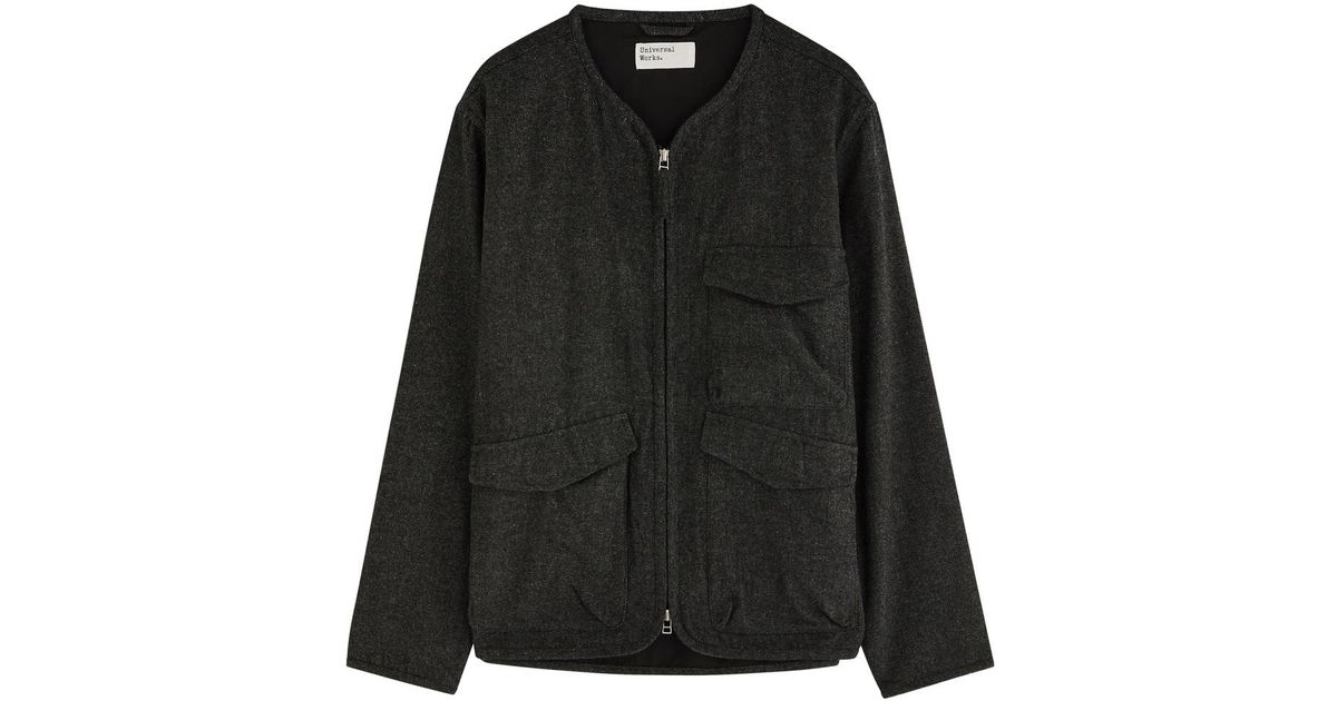 Universal Works Parachute Liner Woven Jacket in Black for Men | Lyst