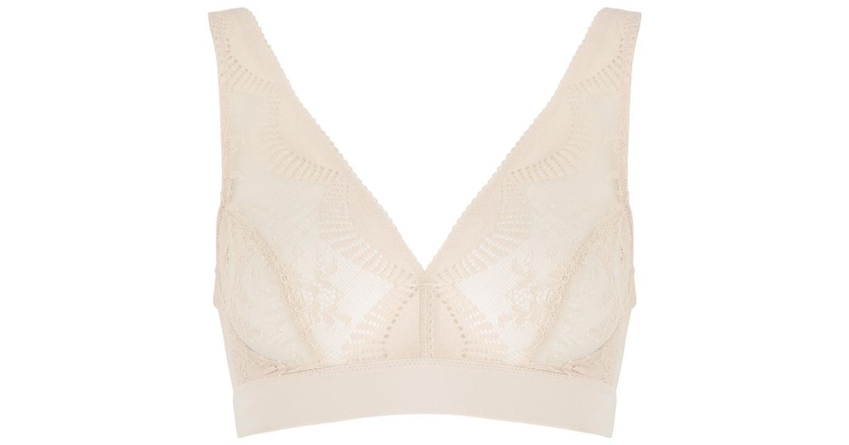 Wacoal Sensu Lace Soft Cup Bra In Natural Lyst