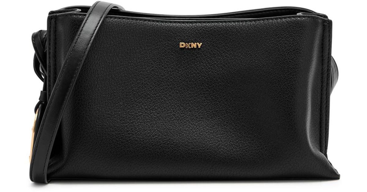 DKNY Alya Leather Cross-Body Bag in Black | Lyst