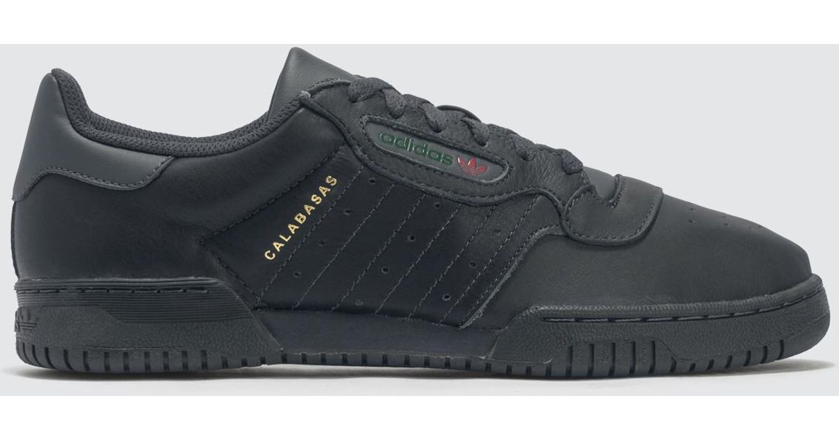 adidas Originals Leather Yeezy Powerphase in Black - Lyst