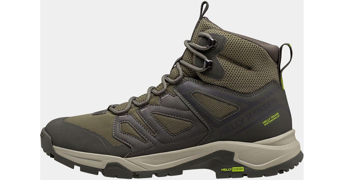 Helly Hansen Stalheim Hellytech® Waterproof Hiking Boots Green in Black ... Helly Hansen Stalheim Hellytech® Waterproof Hiking Boots Green in Black ...