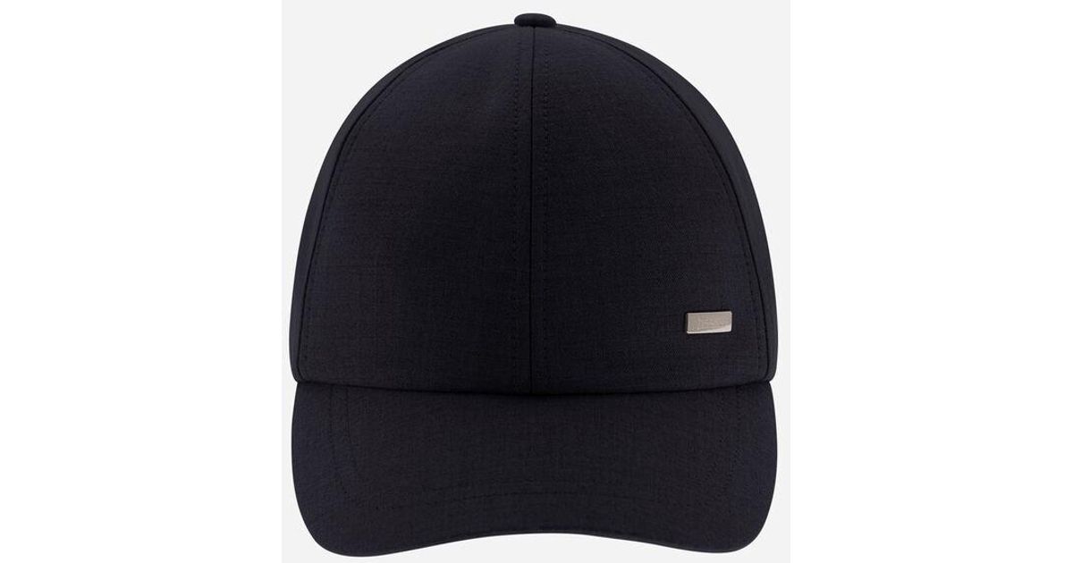 Herno Rain Wool Knit Baseball Cap in Blue for Men | Lyst UK