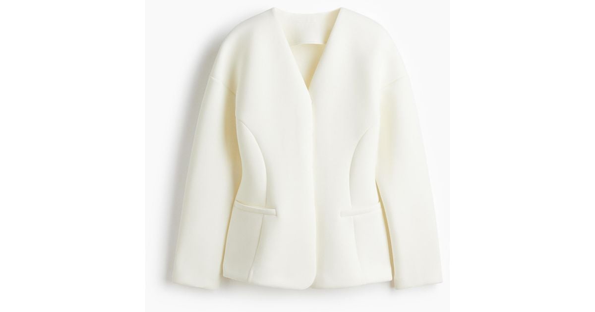 H&M Blazer aus Scuba in Weiß | Lyst AT