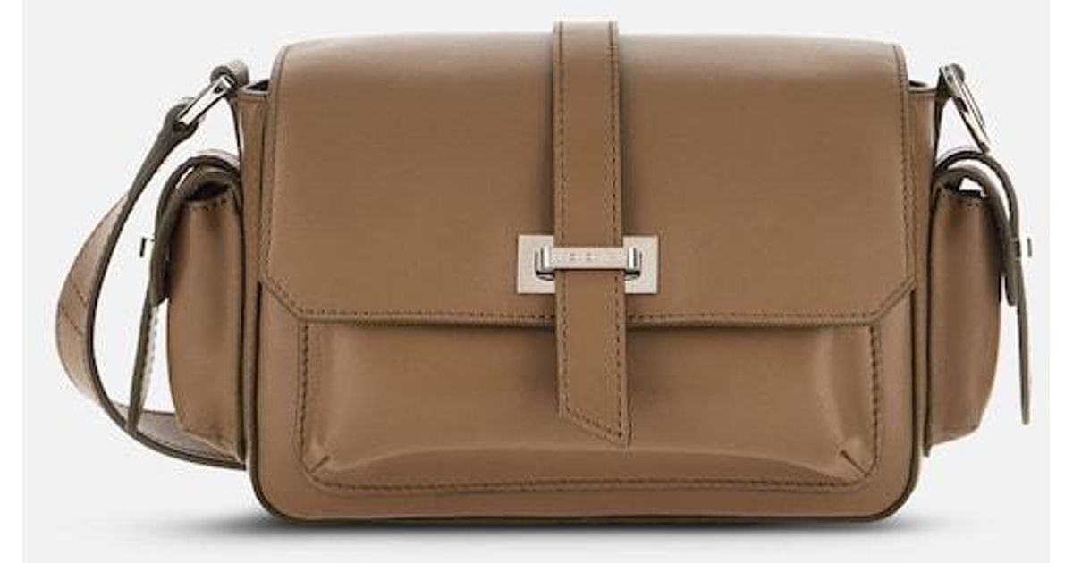 Hogan Flap Bag Small in Brown | Lyst
