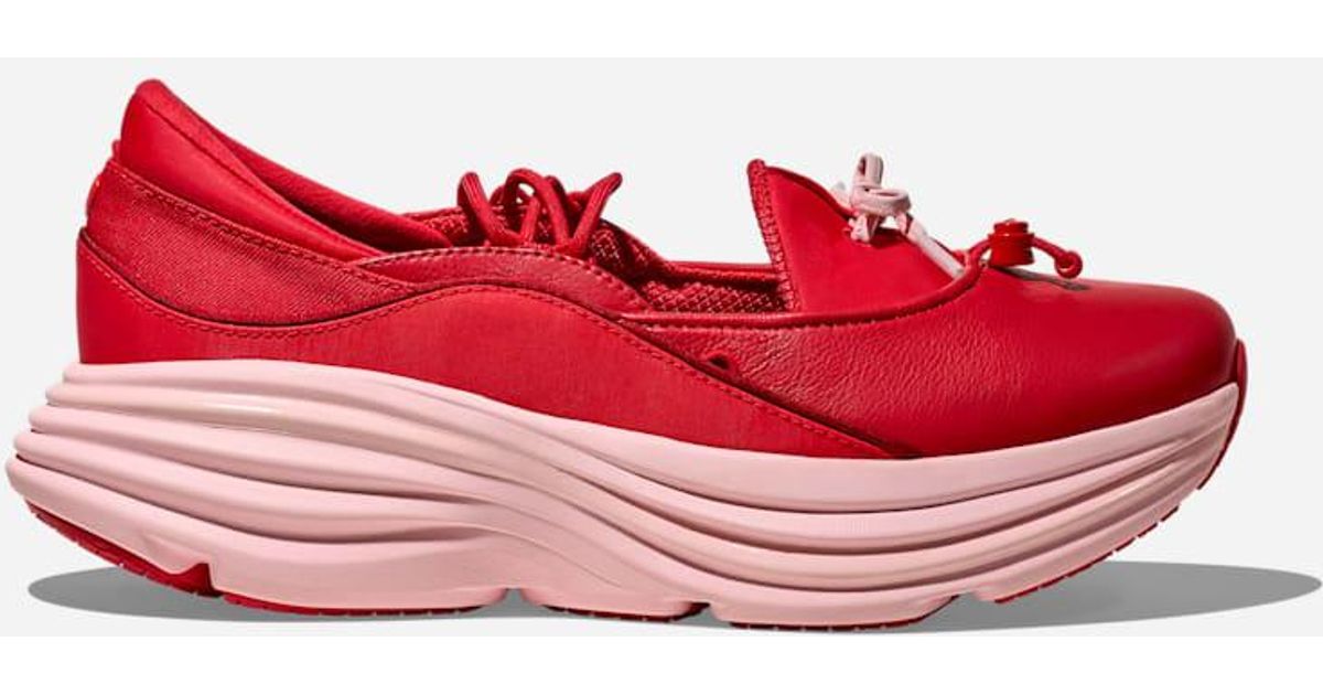 Hoka One One Bondi Mary Jane Lifestyle Shoes in Red | Lyst UK