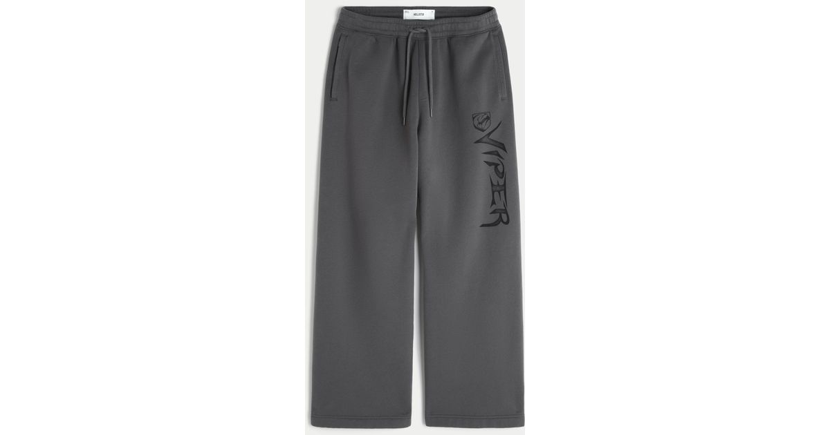 Hollister Dodge Viper Graphic Super Baggy Sweatpants in Grey for Men ...