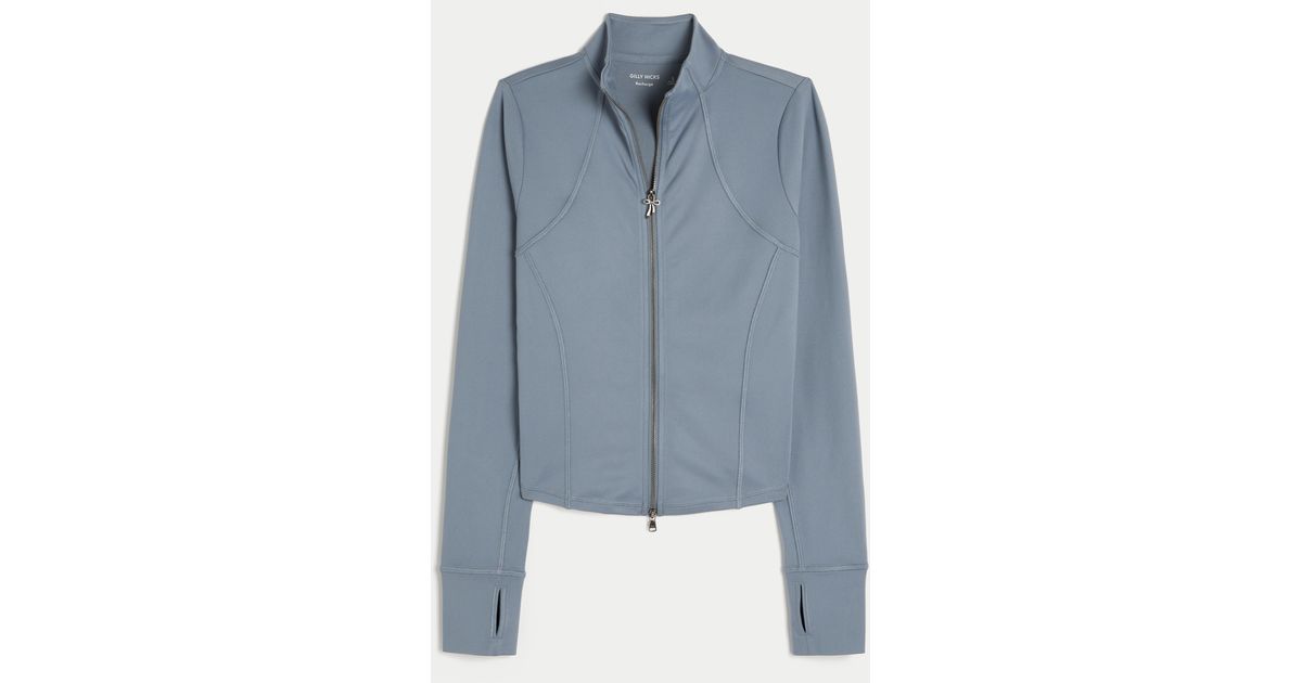 Hollister Gilly Hicks Active Recharge Bow Double Zip Jacket in Blue ...