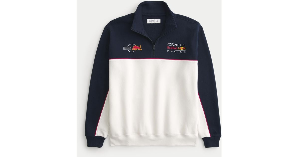 Hollister Oracle Red Bull Racing Graphic Half-zip Sweatshirt in Blue ...