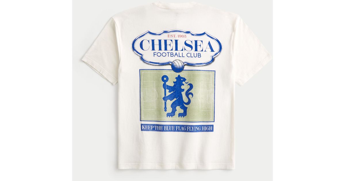 Hollister Boxy Chelsea Fc Graphic Tee in Blue for Men | Lyst UK