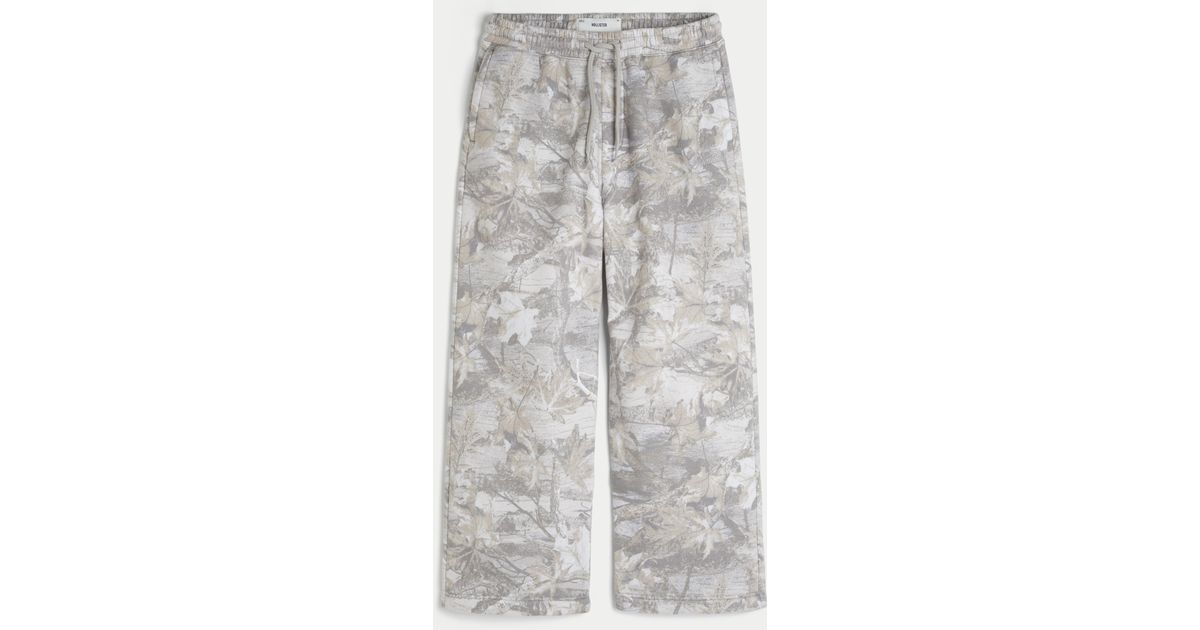 Hollister Camo Super Baggy Sweatpants in Grey for Men | Lyst UK