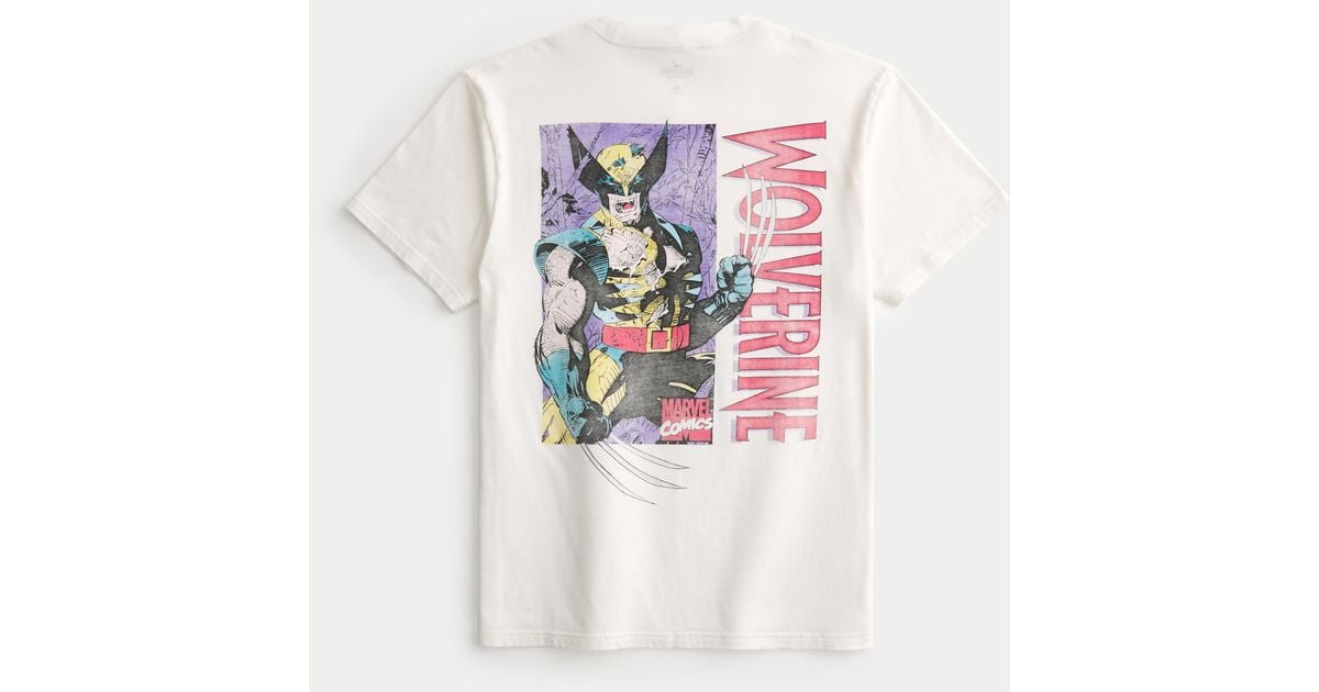 Hollister Relaxed Wolverine Graphic Tee in White for Men | Lyst UK