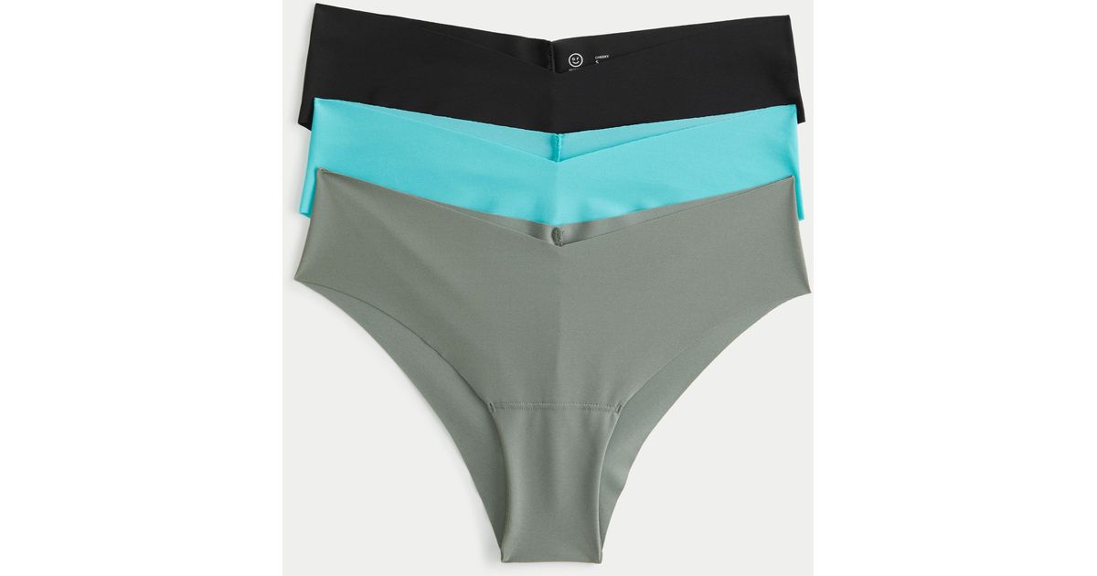 Hollister Gilly Hicks No-show Cheeky Underwear 3-pack in Green | Lyst UK