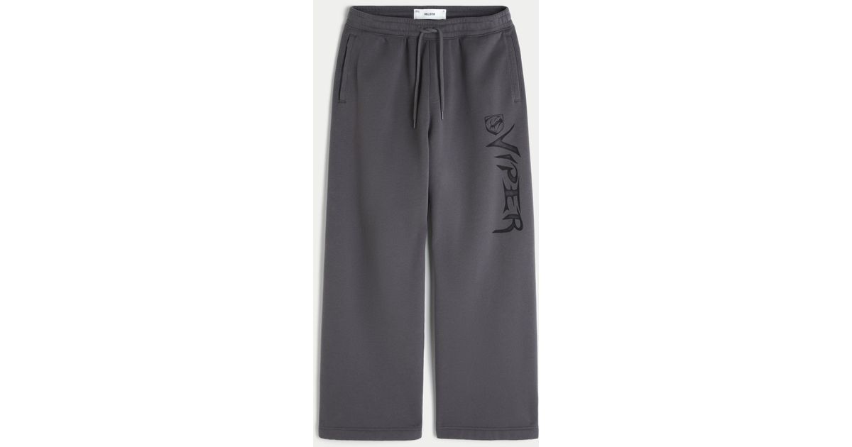 Hollister Dodge Viper Graphic Super Baggy Sweatpants in Grey for Men ...