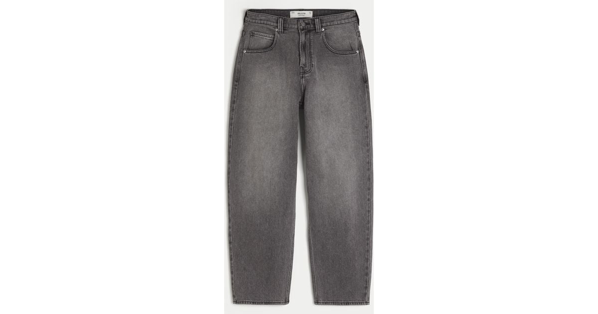 Hollister Grey Snake Embroidery Skater Baggy Jeans in Grey for Men ...