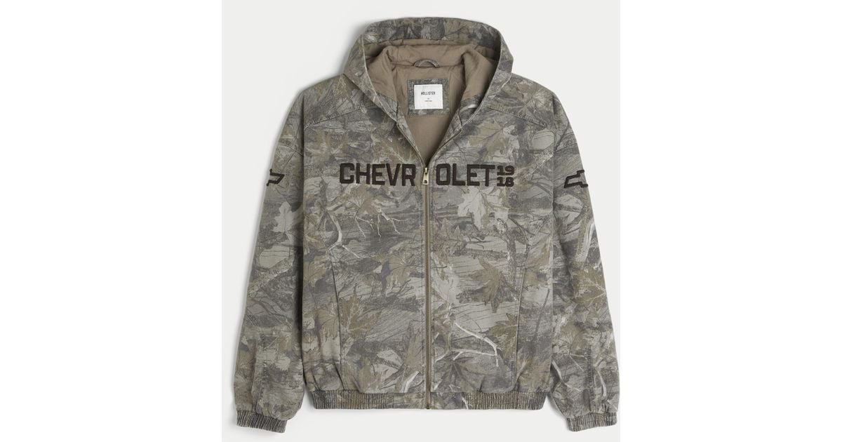Hollister Chevrolet Graphic Camo Skater Jacket in Grey for Men | Lyst UK