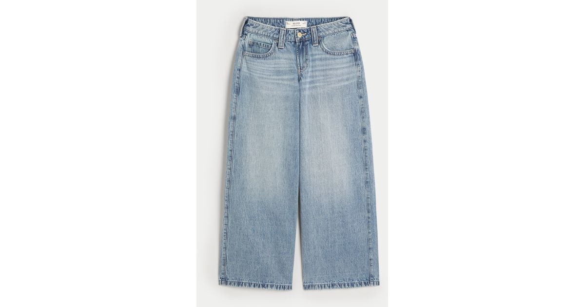 Hollister Low rise Light Wash Super Baggy Jeans in Blue Lyst UK