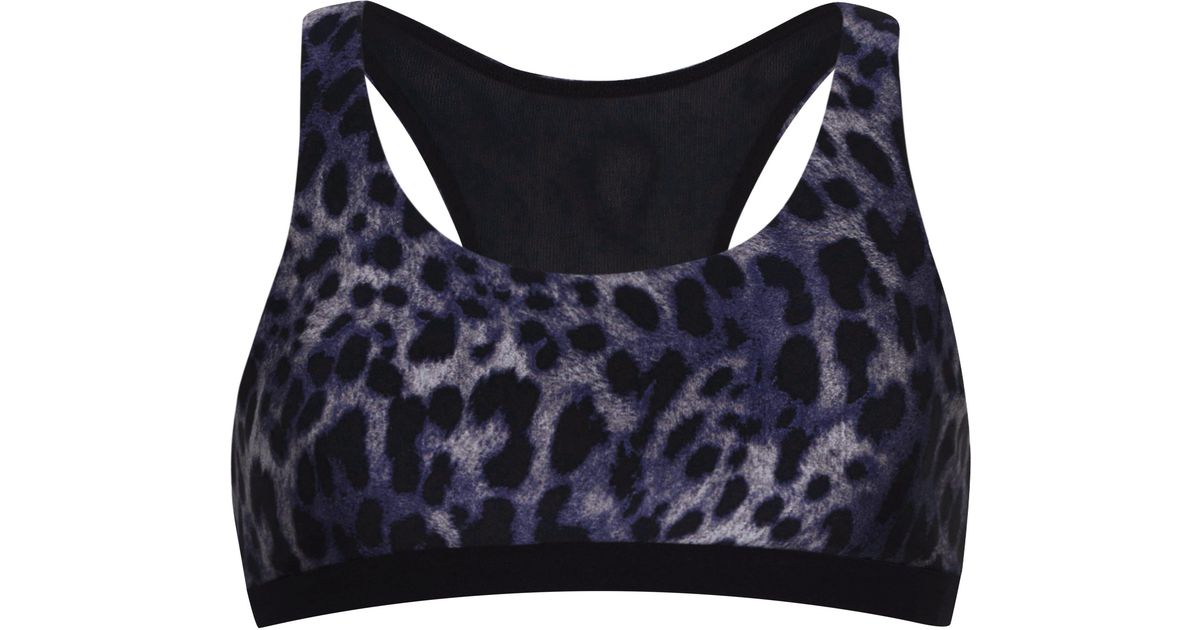 Koral Tax Cheetah Bra in Blue | Lyst UK