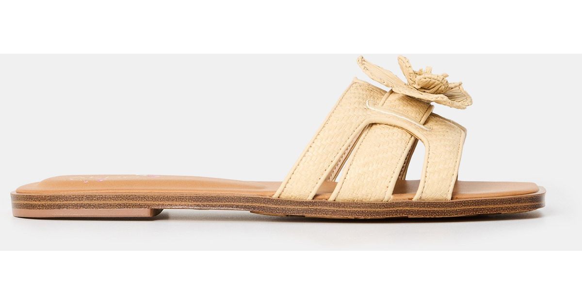 ALDO Seaflower Pool Sliders in Natural | Lyst UK